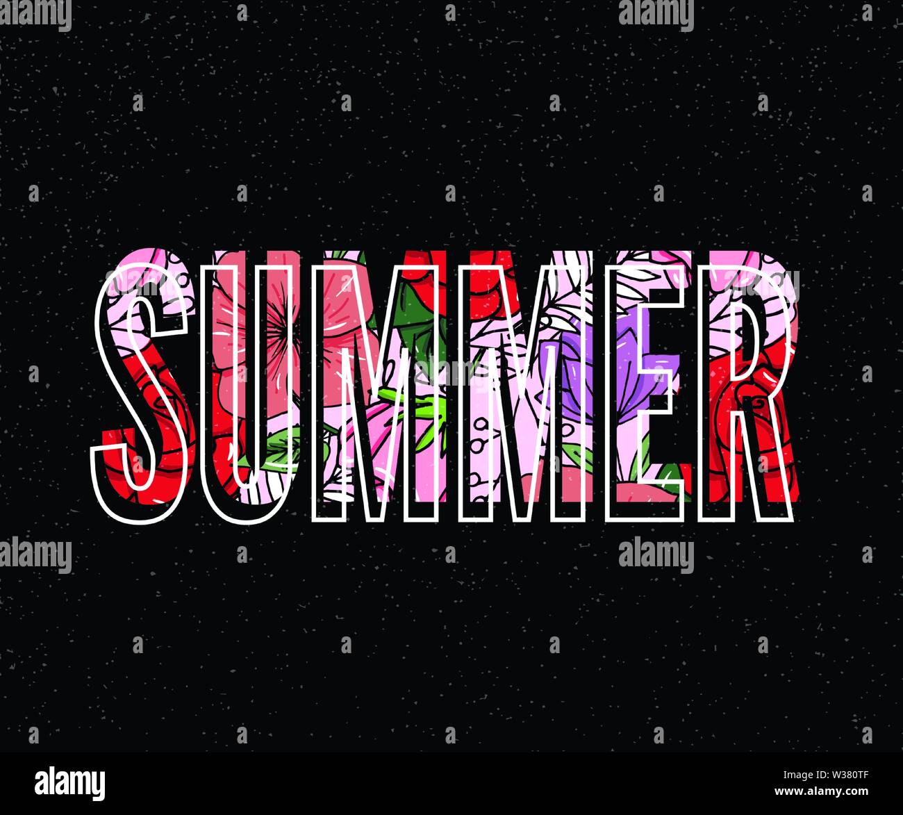 Summer Holiday Slogan With Pineapple And Tropical Flower Illustration summer-holiday-slogan-with-pineapple-and-tropical-flower-illustration