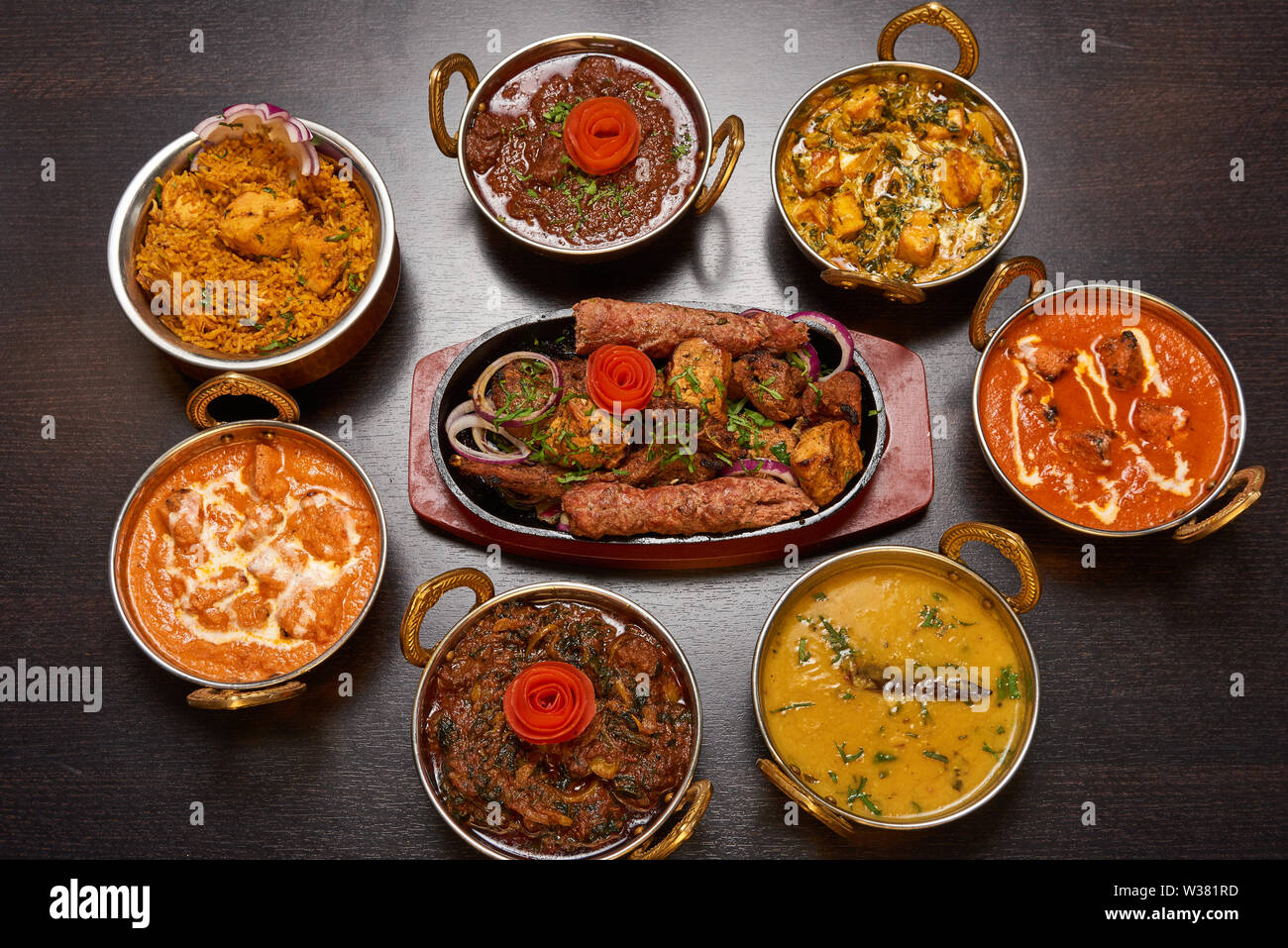Indian Curry selection Stock Photo - Alamy