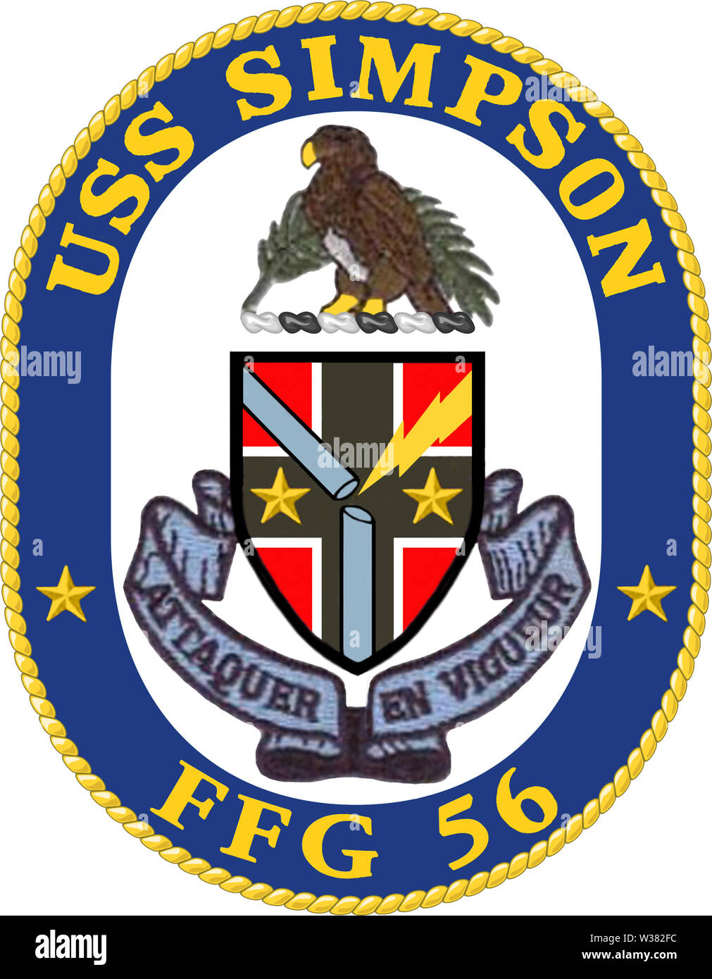 USS Simpson FFG-56 Crest Stock Photo - Alamy