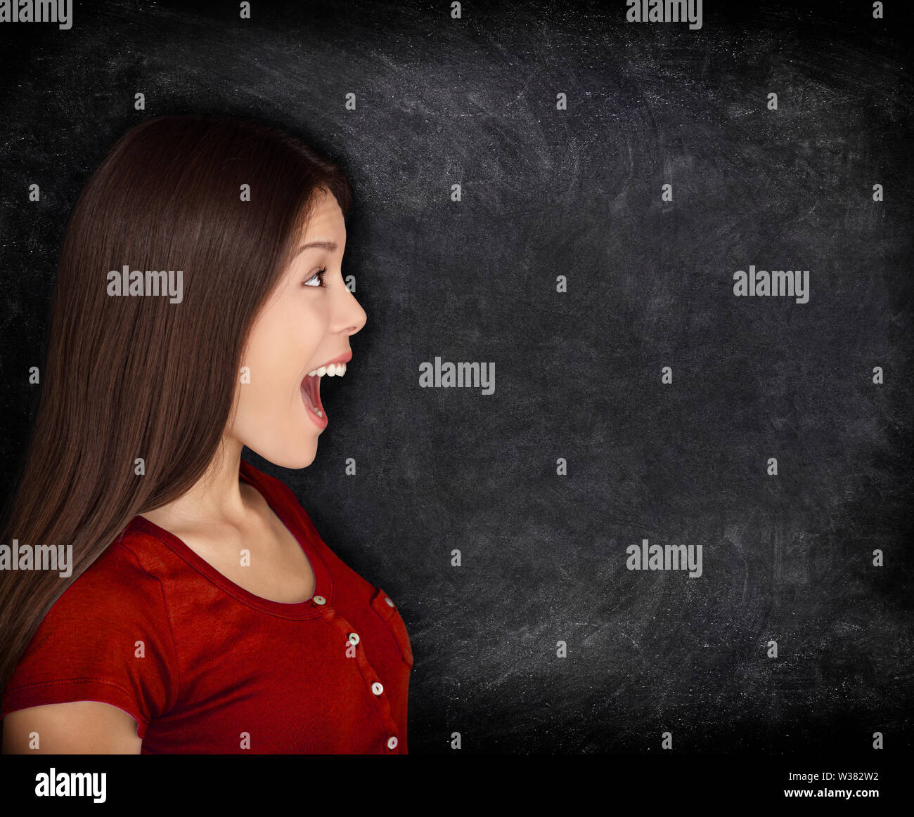 Girl Text Message Shock High Resolution Stock Photography and Images ...