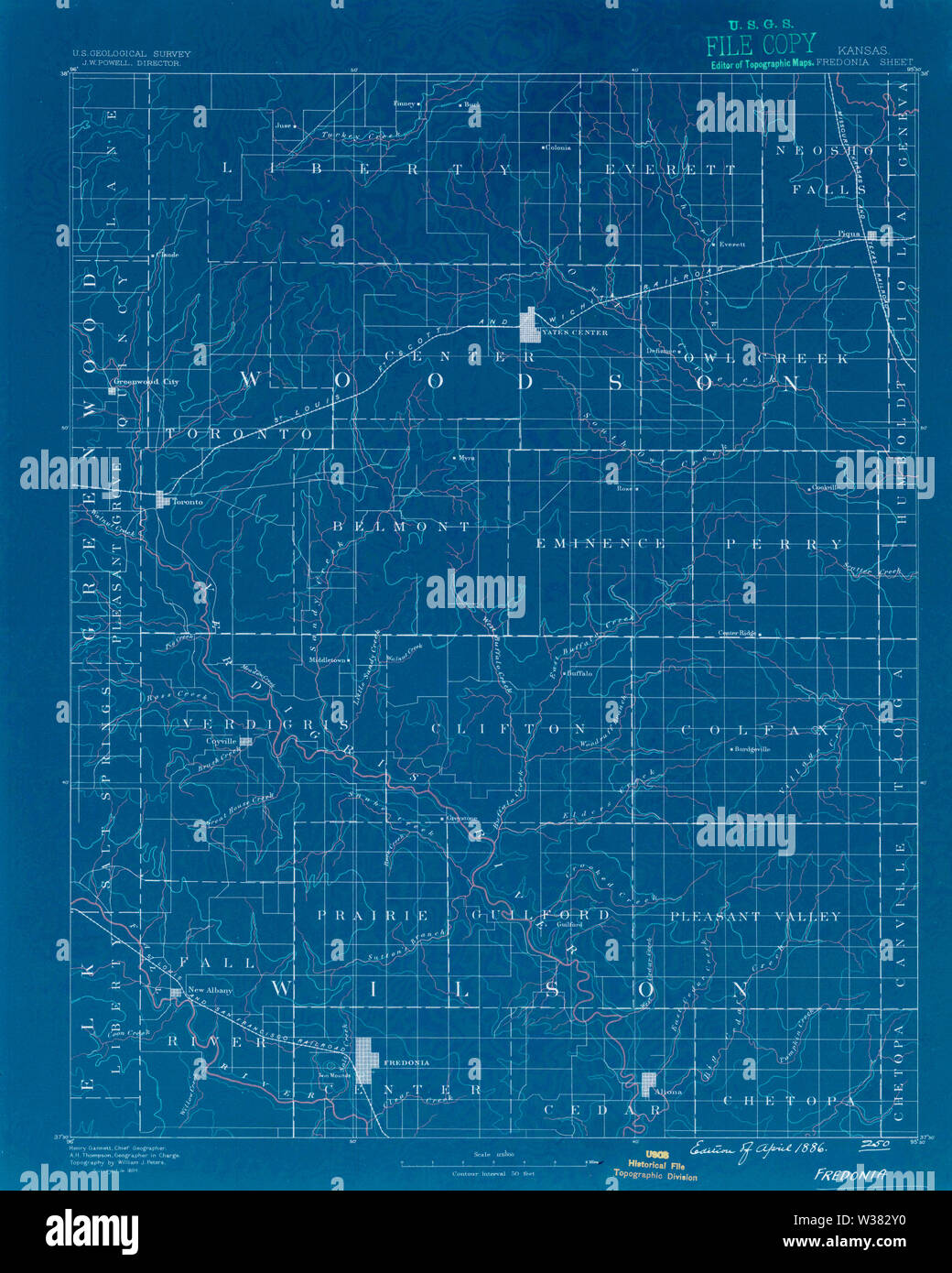 Map of fredonia kansas hi-res stock photography and images - Alamy