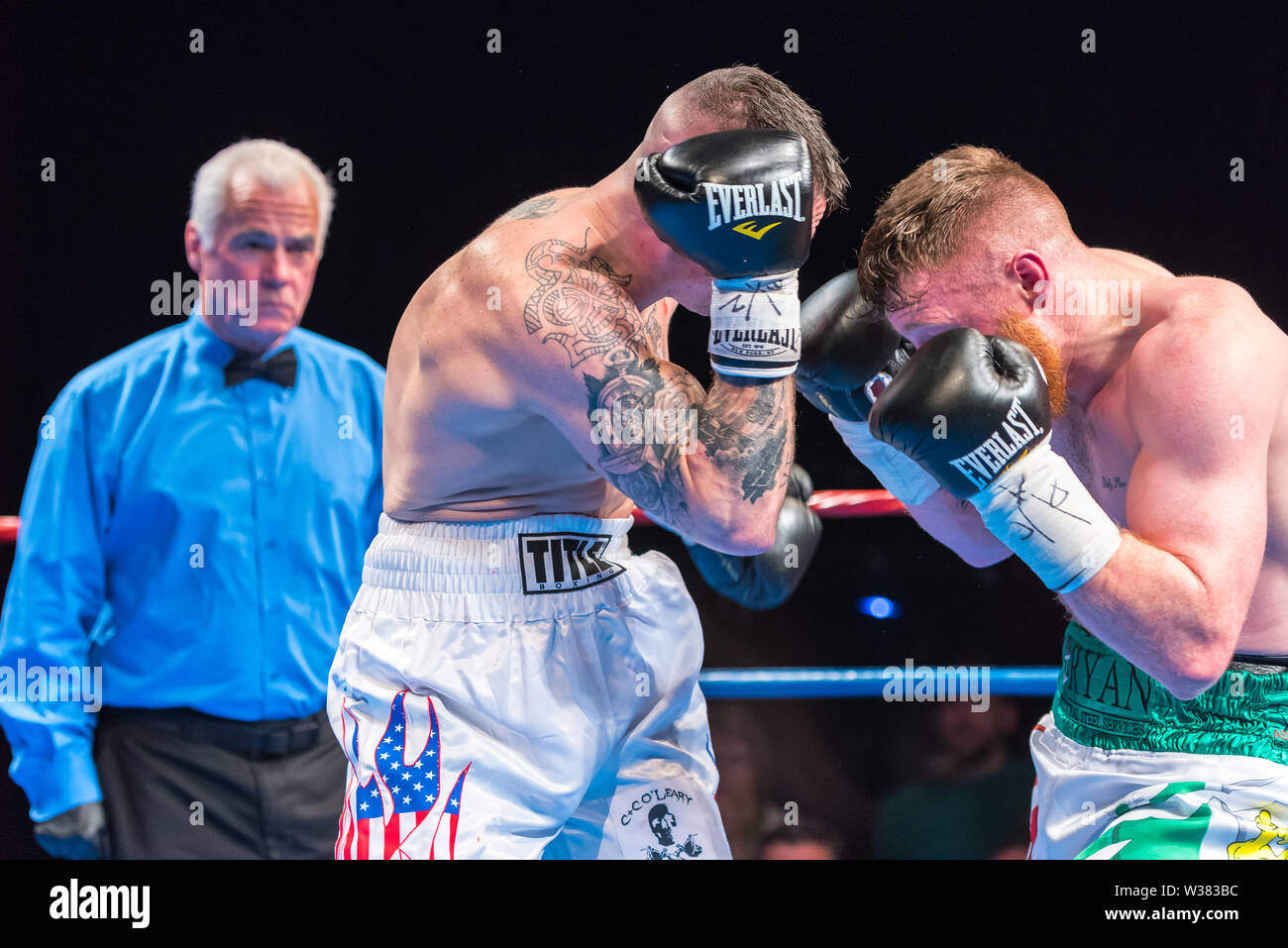 Ray Moylette vs. Matt Probin at a boxing match hosted by Murphys Boxing ...