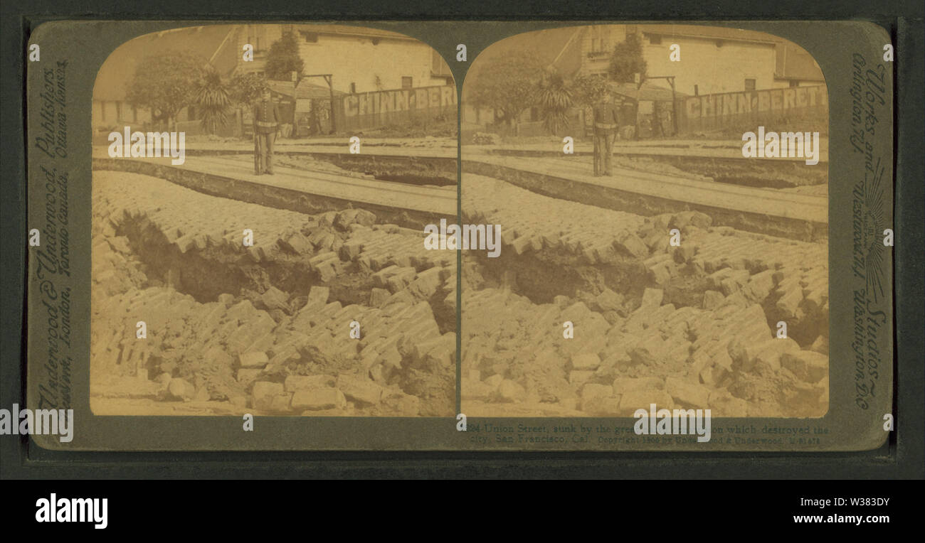 Union Street, sunk by the great earth convulsion which destroyed the ...