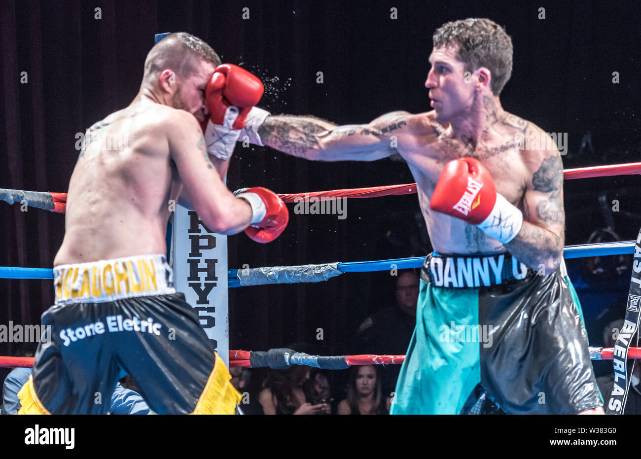 Boxing match, Danny O'Connor vs Michael McLaughlin, hosted by Murphys ...