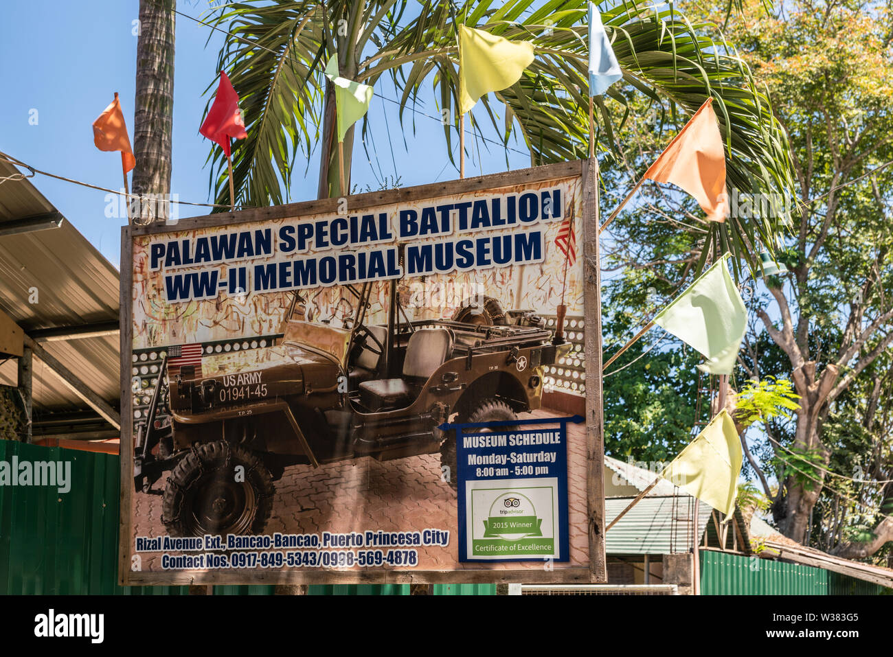 Puerto Princesa, Palawan, Philippines - March 3, 2019: Billboard with ...