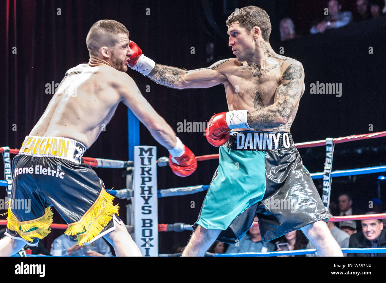 Boxing match, Danny O'Connor vs Michael McLaughlin, hosted by Murphys ...