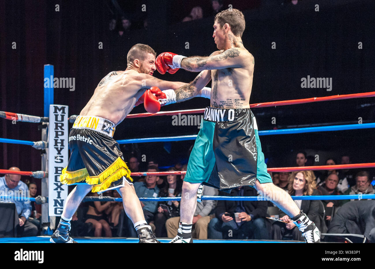 Boxing match, Danny O'Connor vs Michael McLaughlin, hosted by Murphys Boxing at the House of ...