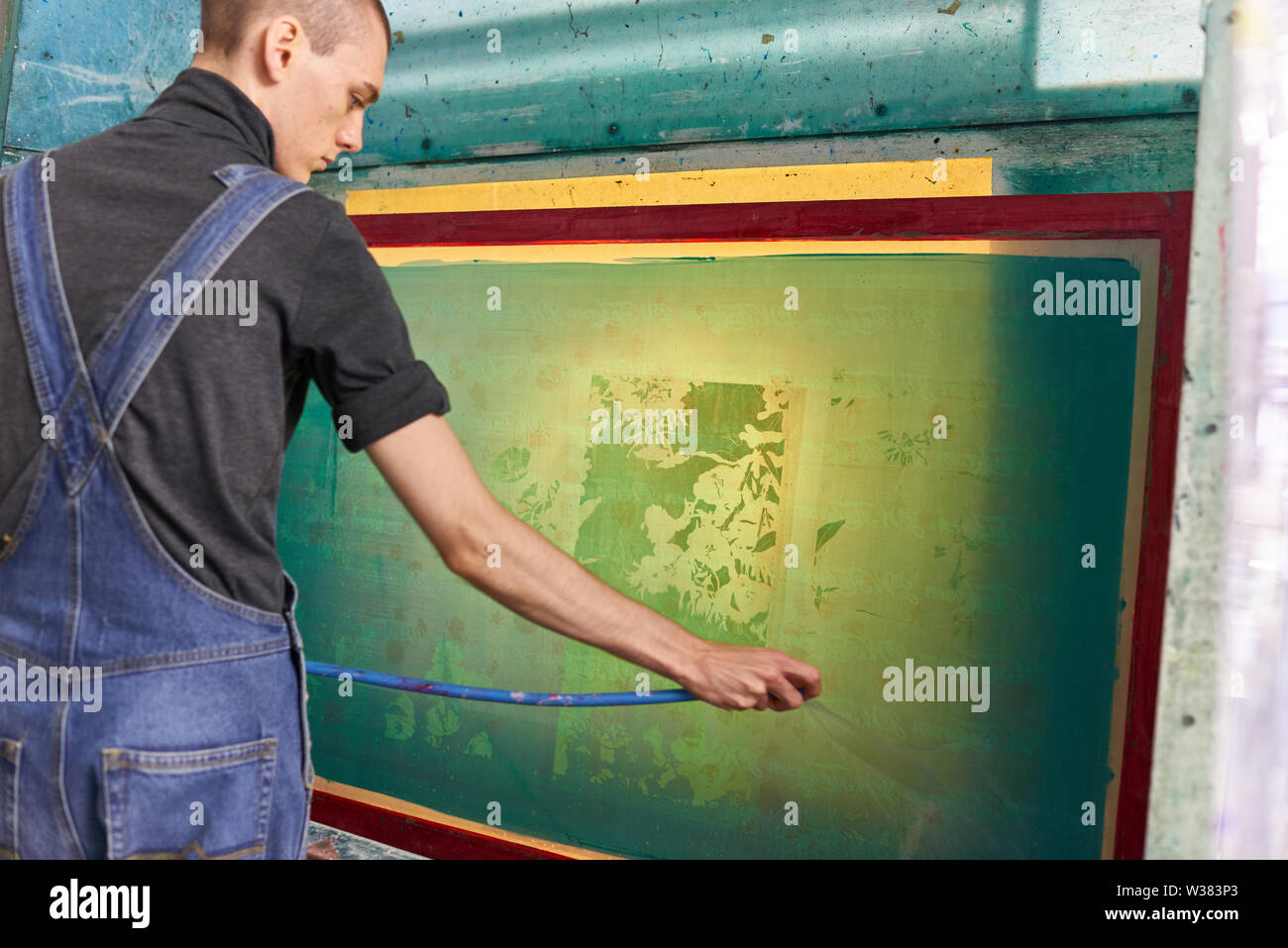 Screen printing fabric hi-res stock photography and images - Alamy