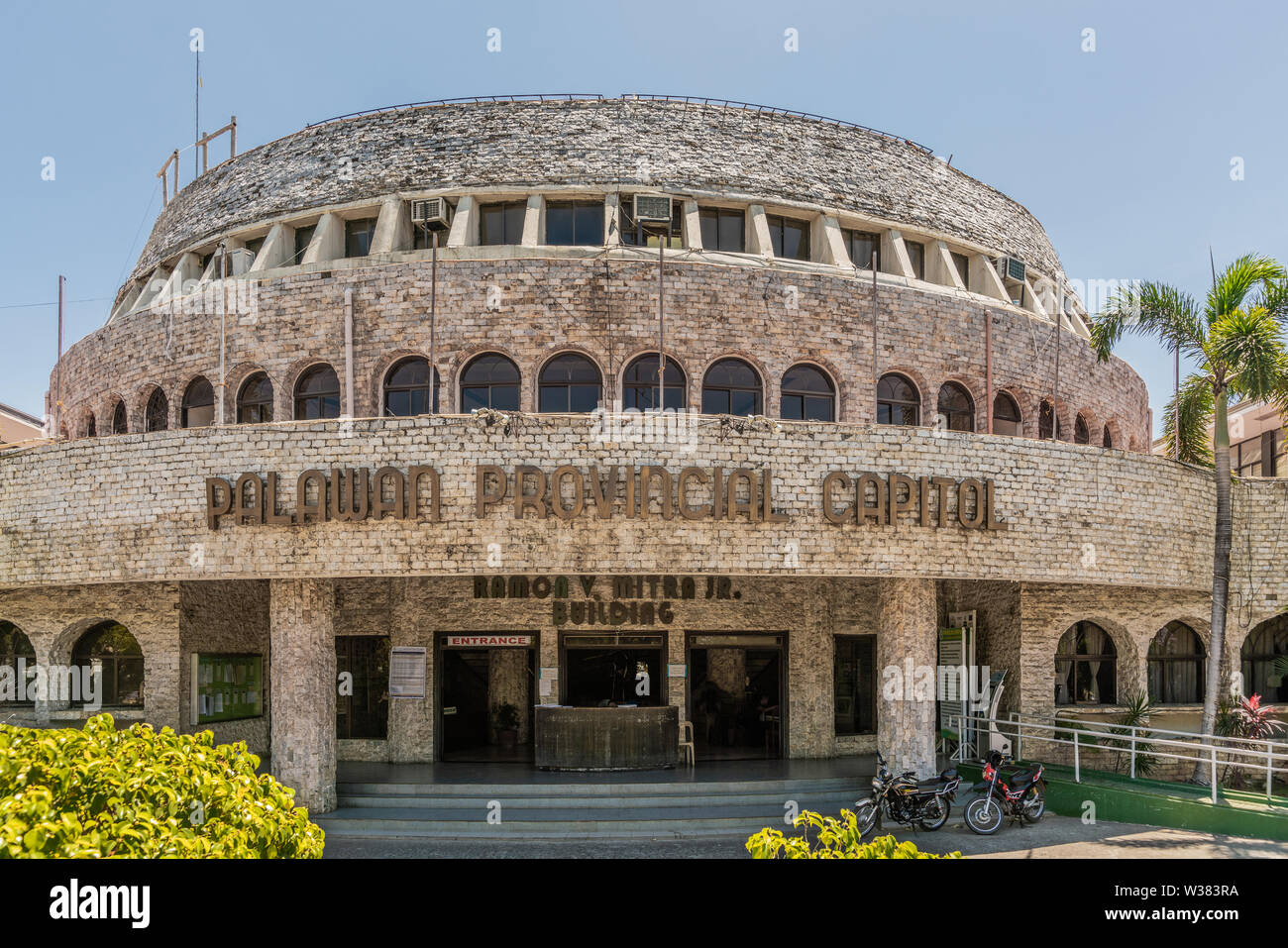 Puerto Princesa, Palawan, Philippines - March 3, 2019: Beige stone ...