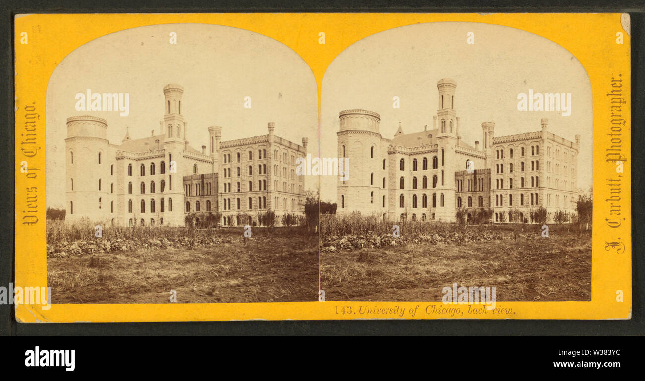 University of Chicago, back view, by Carbutt, John, 1832-1905 Stock ...