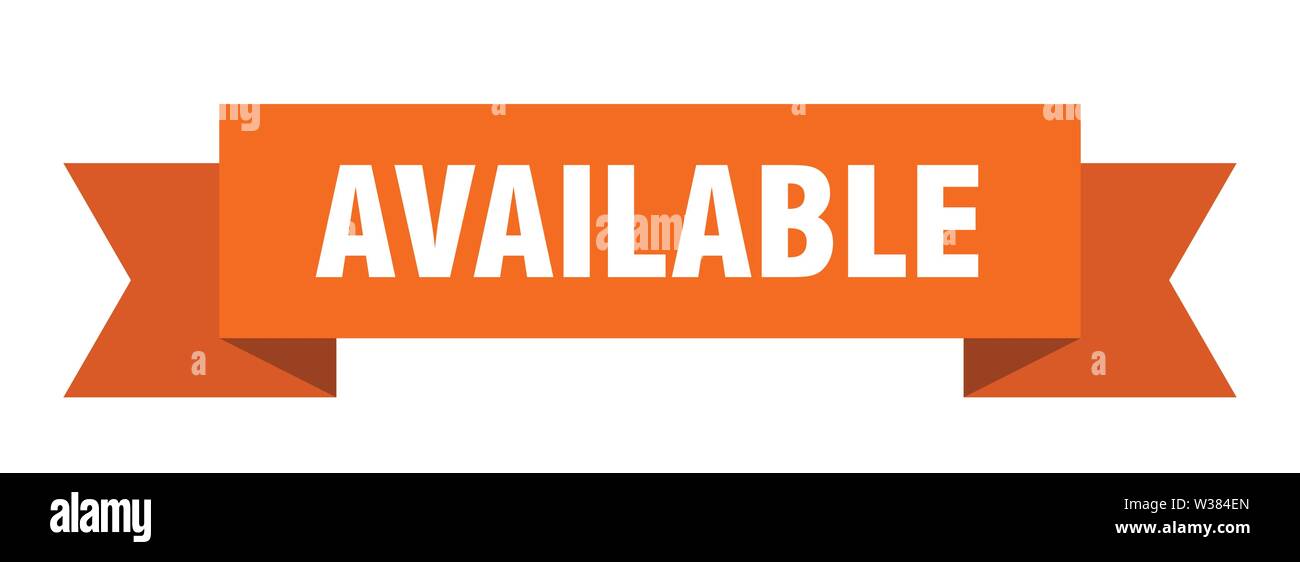 available ribbon. available isolated sign. available banner Stock ...
