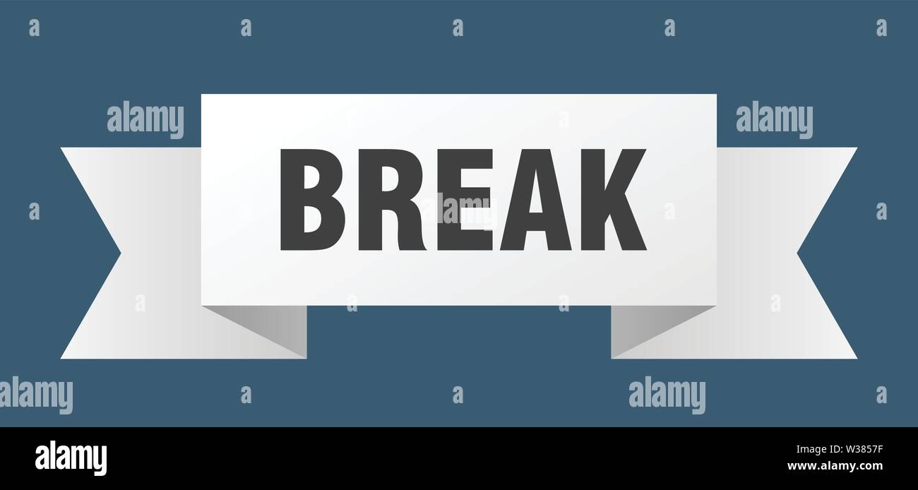 break ribbon. break isolated sign. break banner Stock Vector Image ...