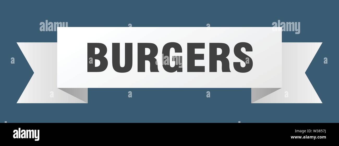 burgers ribbon. burgers isolated sign. burgers banner Stock Vector ...