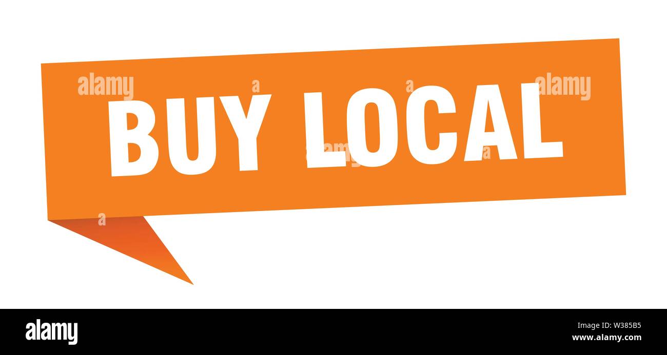 Buy local label orange Stock Vector Images - Alamy