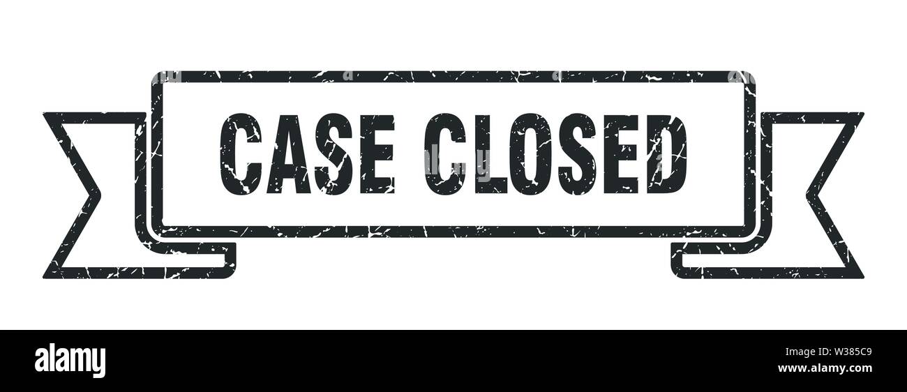 case closed grunge ribbon. case closed sign. case closed banner Stock ...