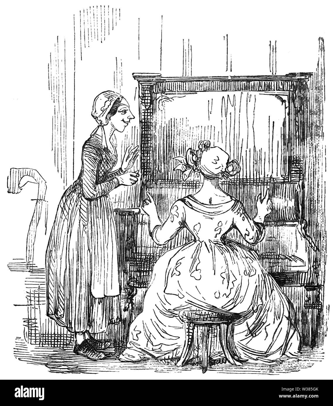 American influence illustration Black and White Stock Photos & Images ...