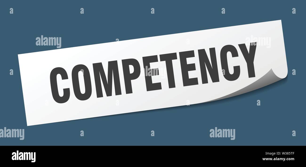 competency sticker. competency square isolated sign. competency Stock ...