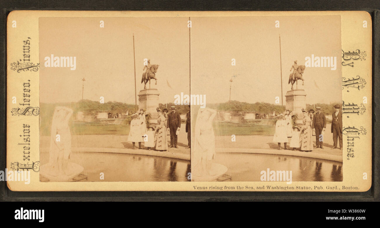 Venus rising from the sea and Washington statue, Pub Gard, Boston, by ...