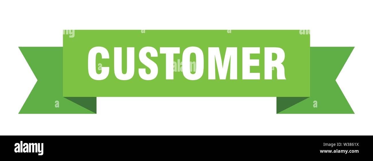 customer ribbon. customer isolated sign. customer banner Stock Vector ...