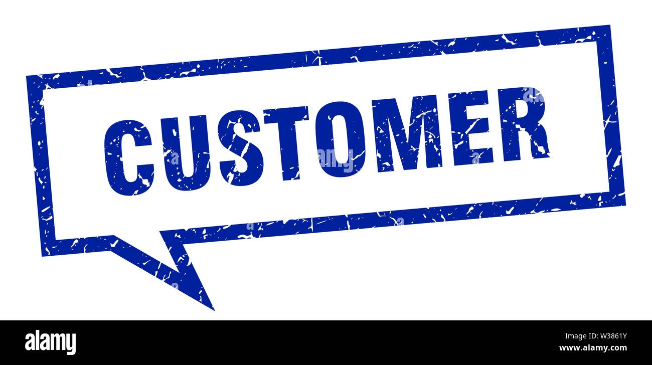 customer sign. customer square speech bubble. customer Stock Vector ...