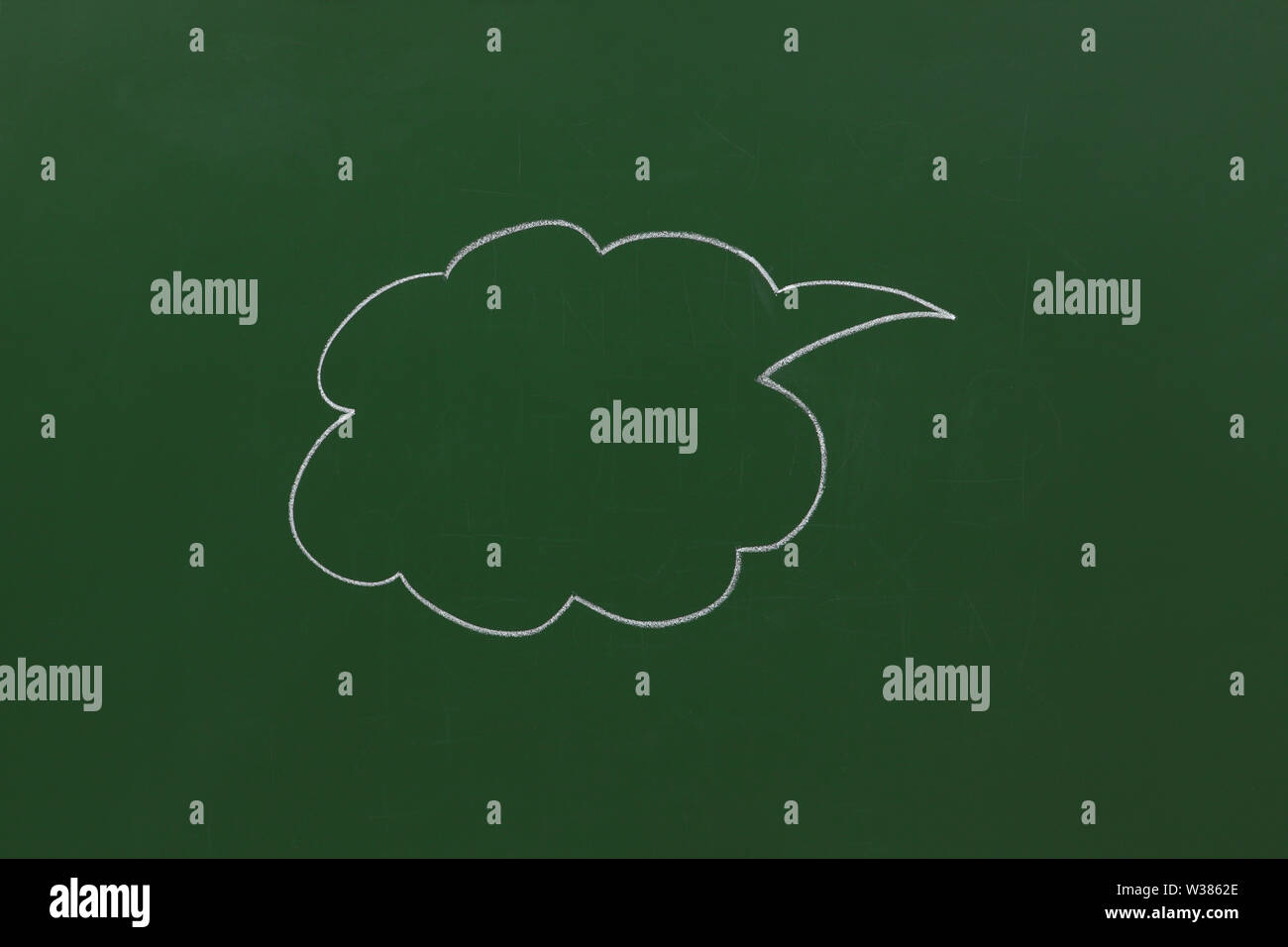 Speech Bubble On A Blackboard Stock Photo Alamy