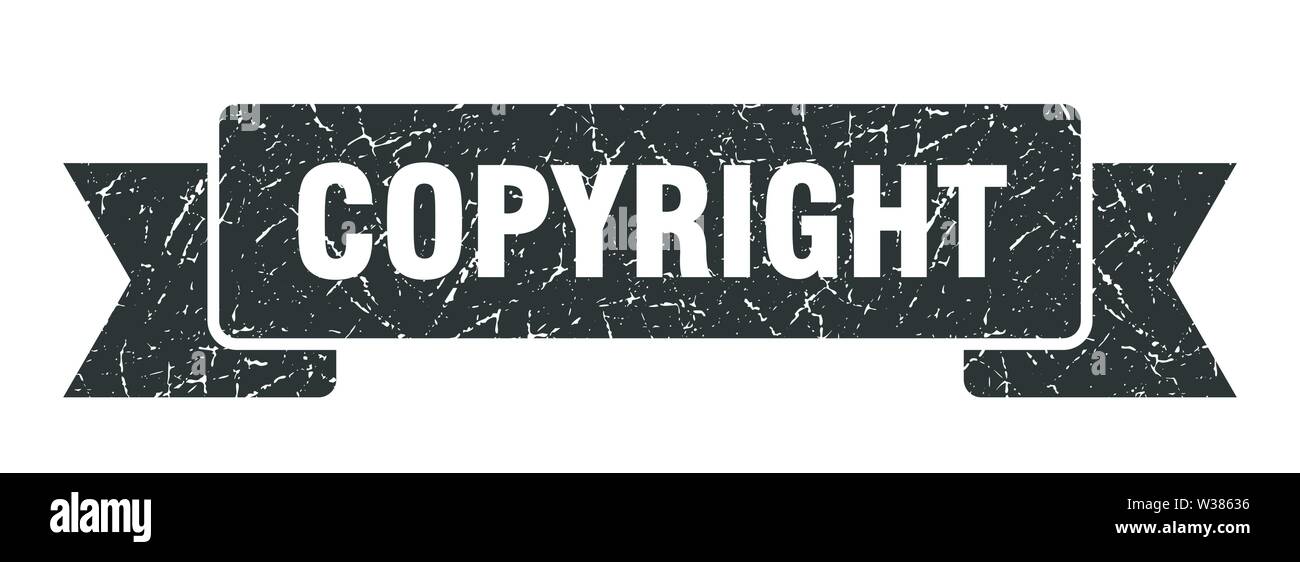 copyright grunge ribbon. copyright sign. copyright banner Stock Vector ...