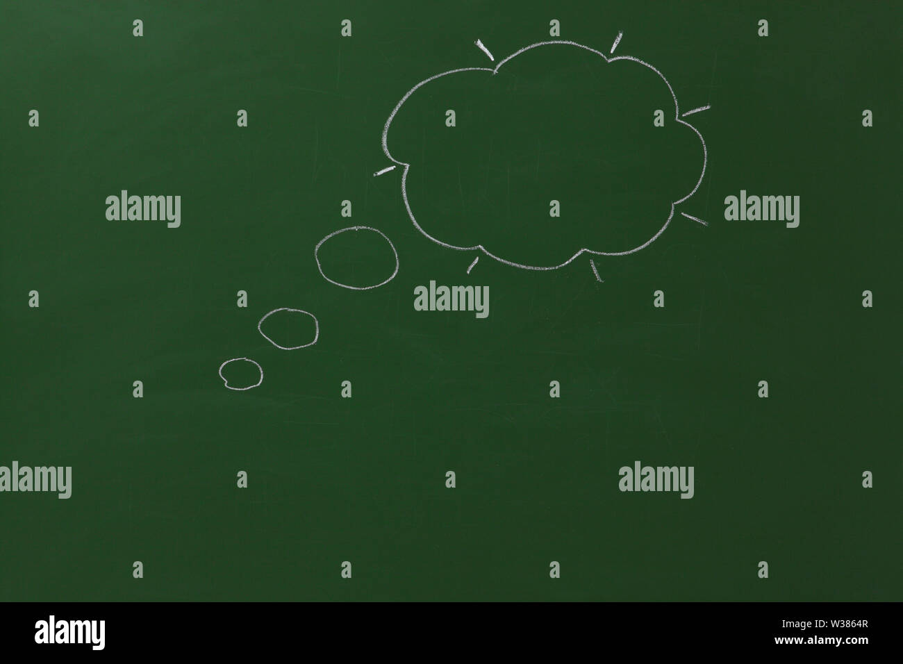 Empty thought bubbles on a blackboard Stock Photo - Alamy