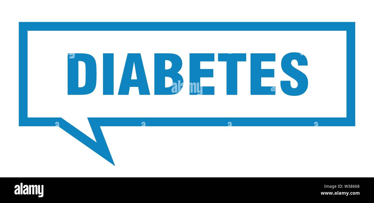 diabetes sign. diabetes square speech bubble. diabetes Stock Vector ...