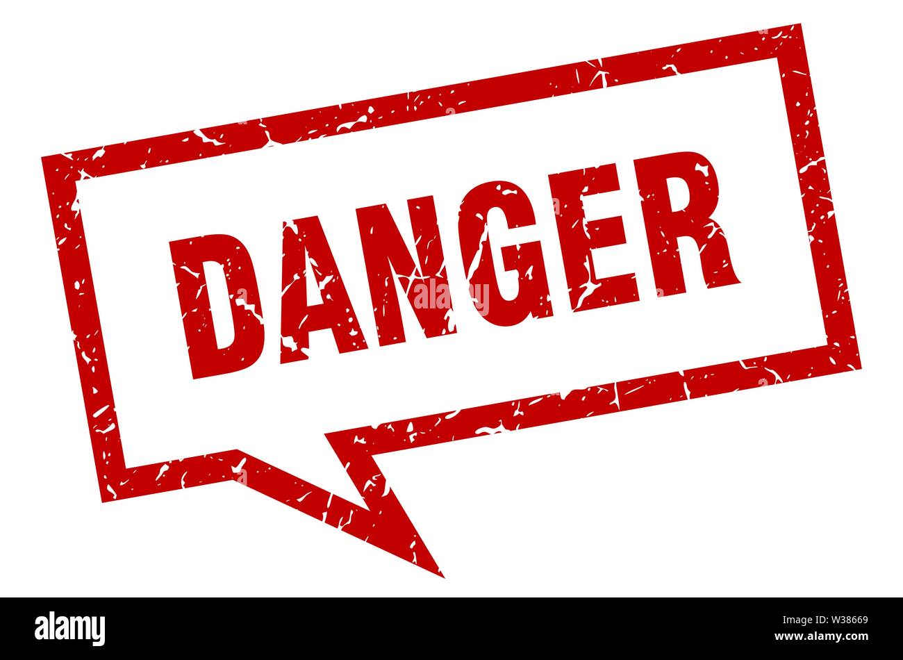 danger sign. danger square speech bubble. danger Stock Vector Image ...