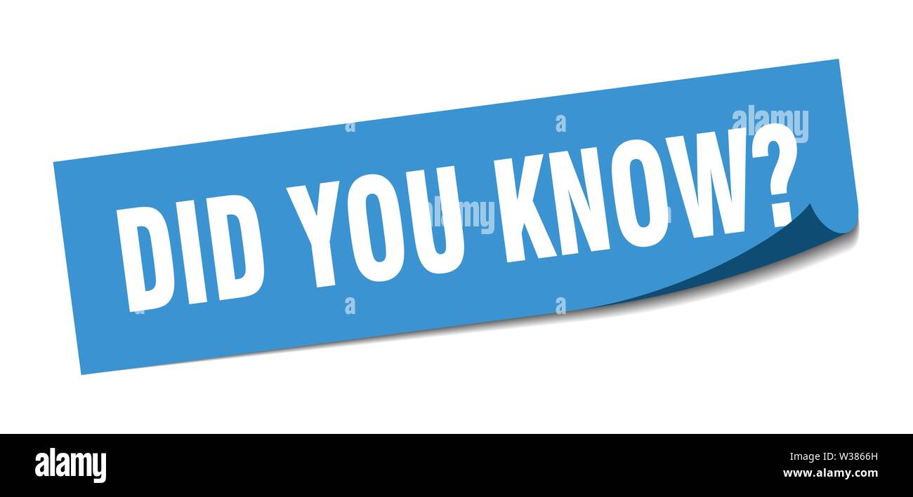 did you know sticker. did you know square isolated sign. did you know ...