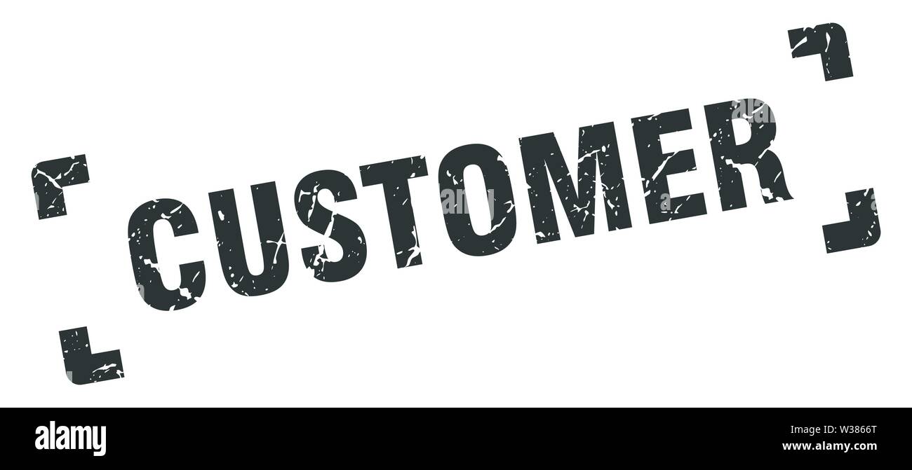 customer stamp. customer square grunge sign. customer Stock Vector ...
