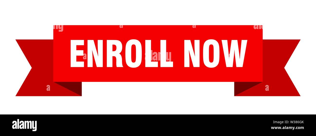 enroll now ribbon. enroll now isolated sign. enroll now banner Stock ...