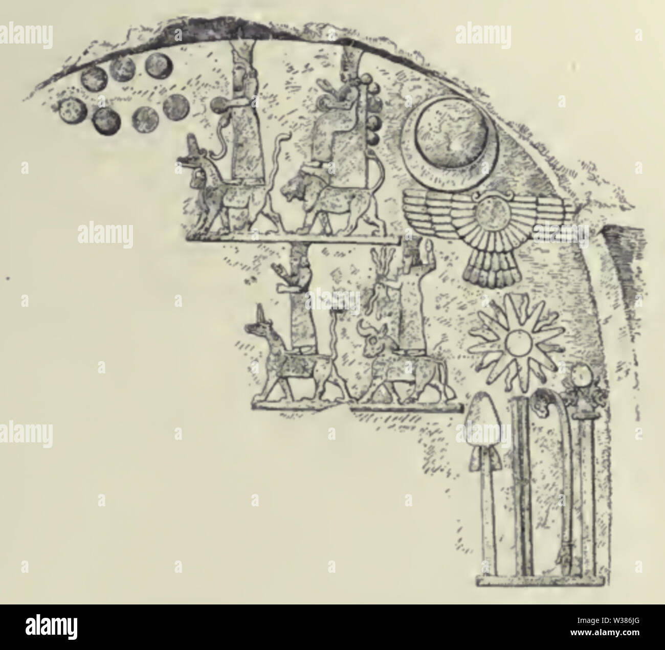 Victory Stele of Esarhaddon detail Stock Photo - Alamy