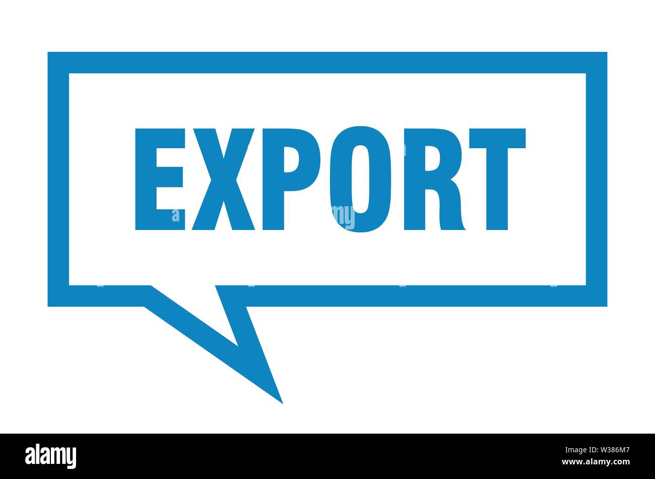 export sign. export square speech bubble. export Stock Vector Image ...