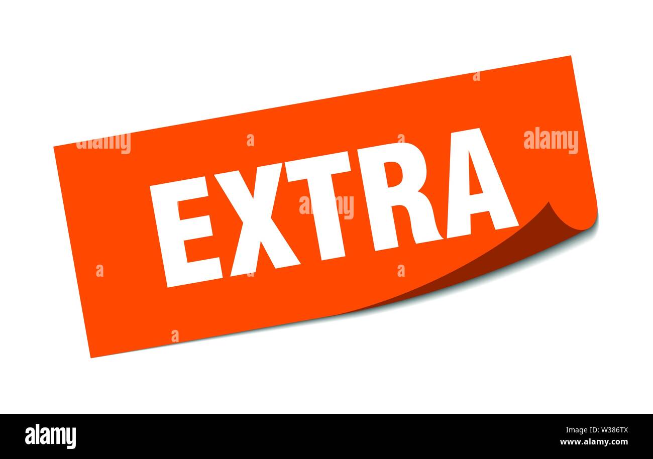 extra sticker. extra square isolated sign. extra Stock Vector Image ...