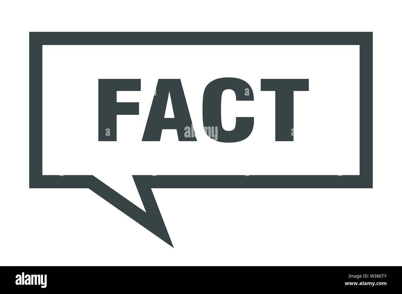 fact sign. fact square speech bubble. fact Stock Vector Image & Art - Alamy