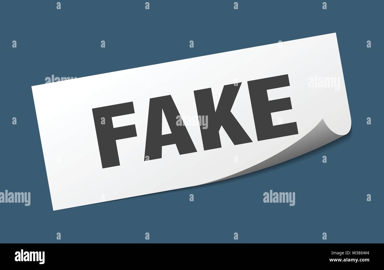 fake sticker. fake square isolated sign. fake Stock Vector Image & Art ...