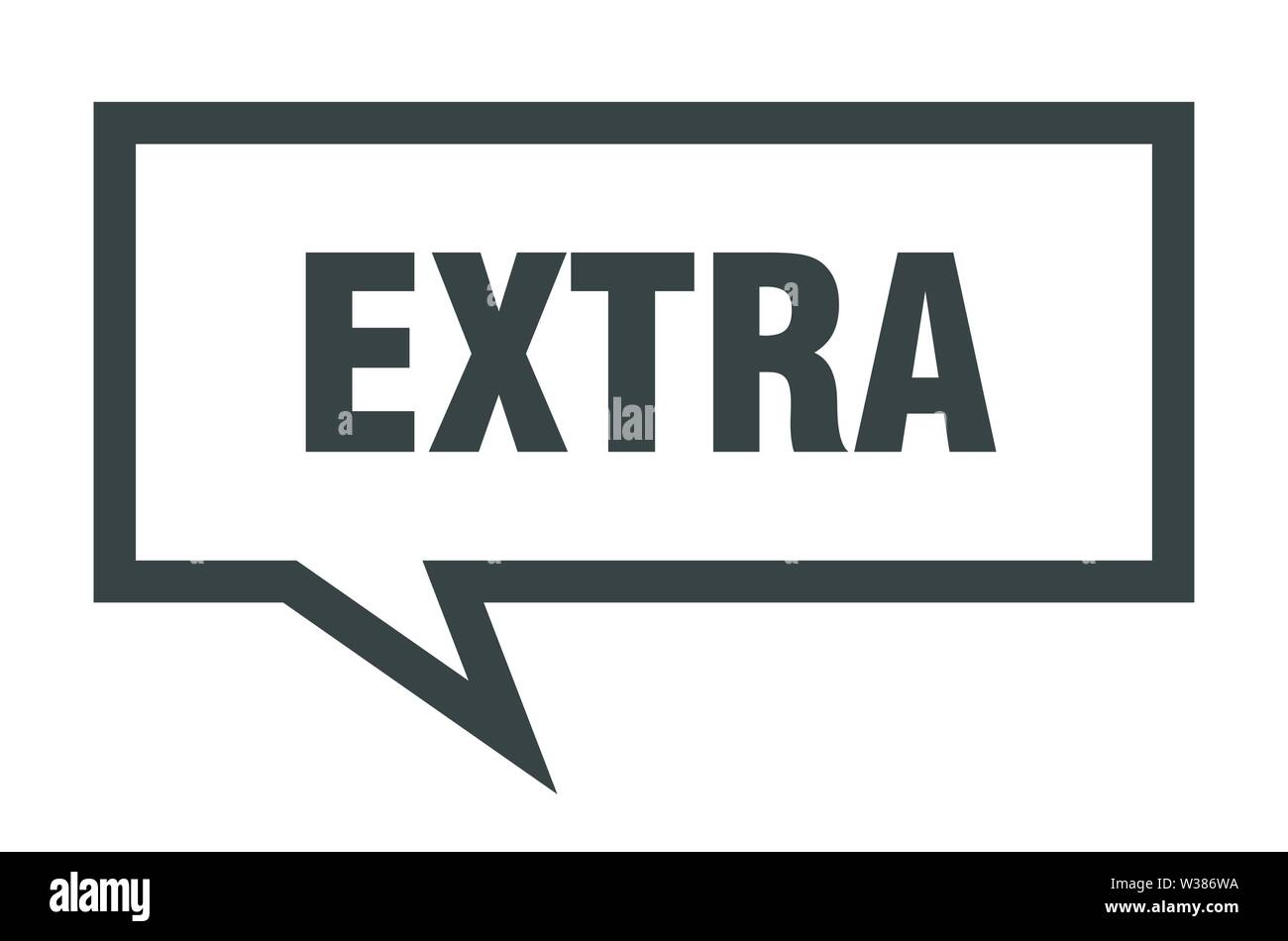 extra sign. extra square speech bubble. extra Stock Vector Image & Art ...