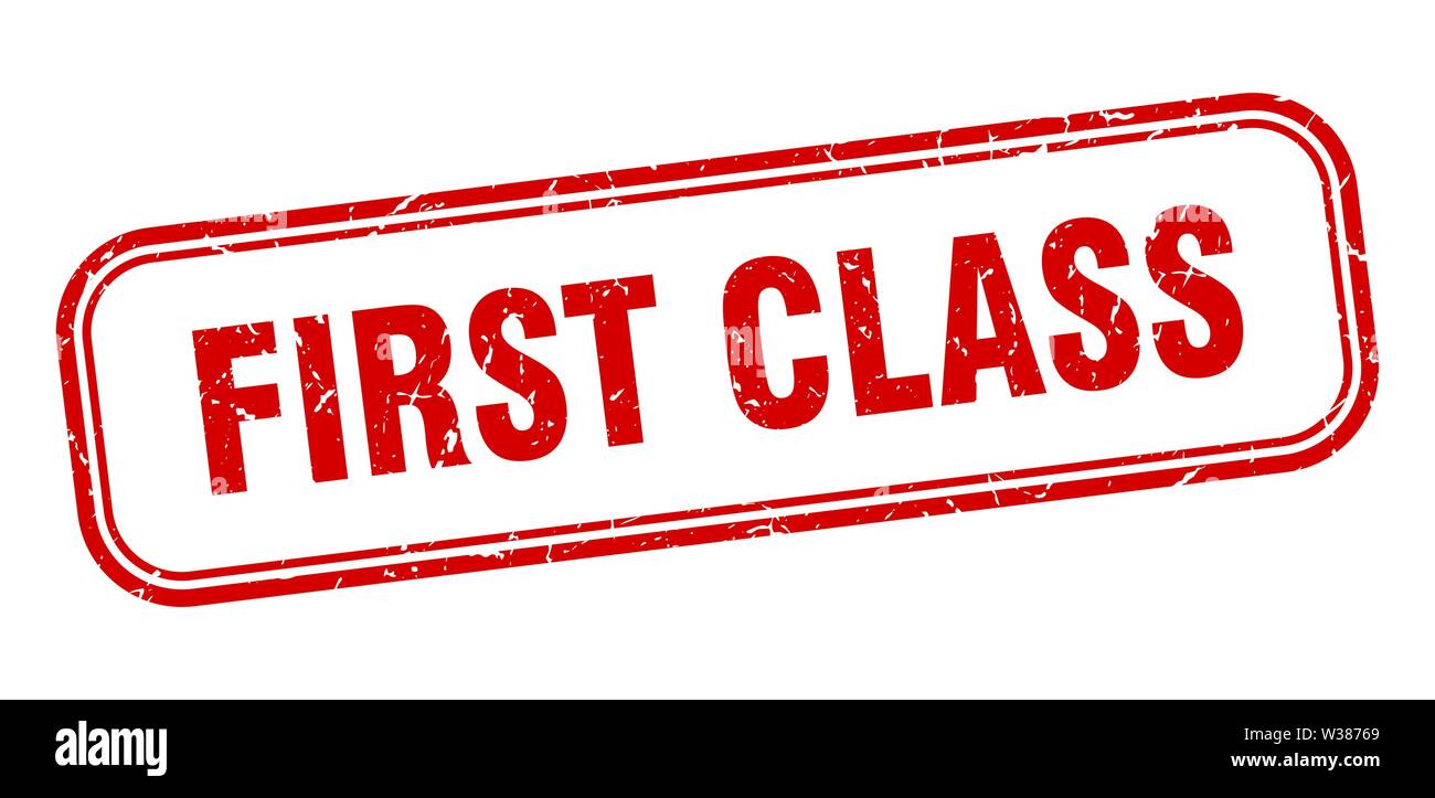 first class stamp. first class square grunge sign. first class Stock ...