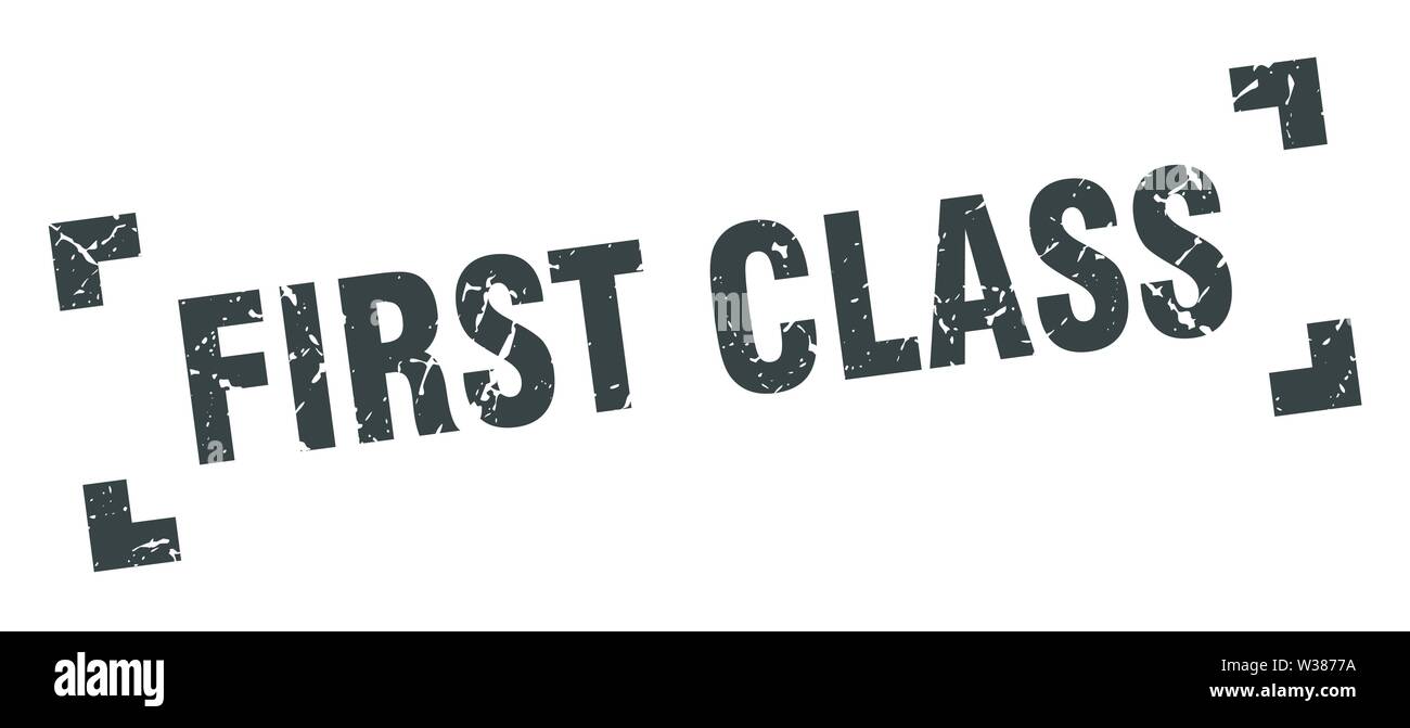 first class stamp. first class square grunge sign. first class Stock ...