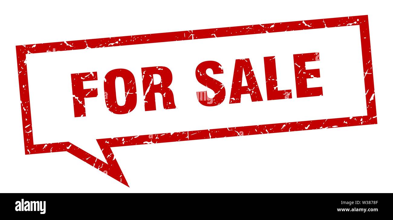 for sale sign. for sale square speech bubble. for sale Stock Vector ...