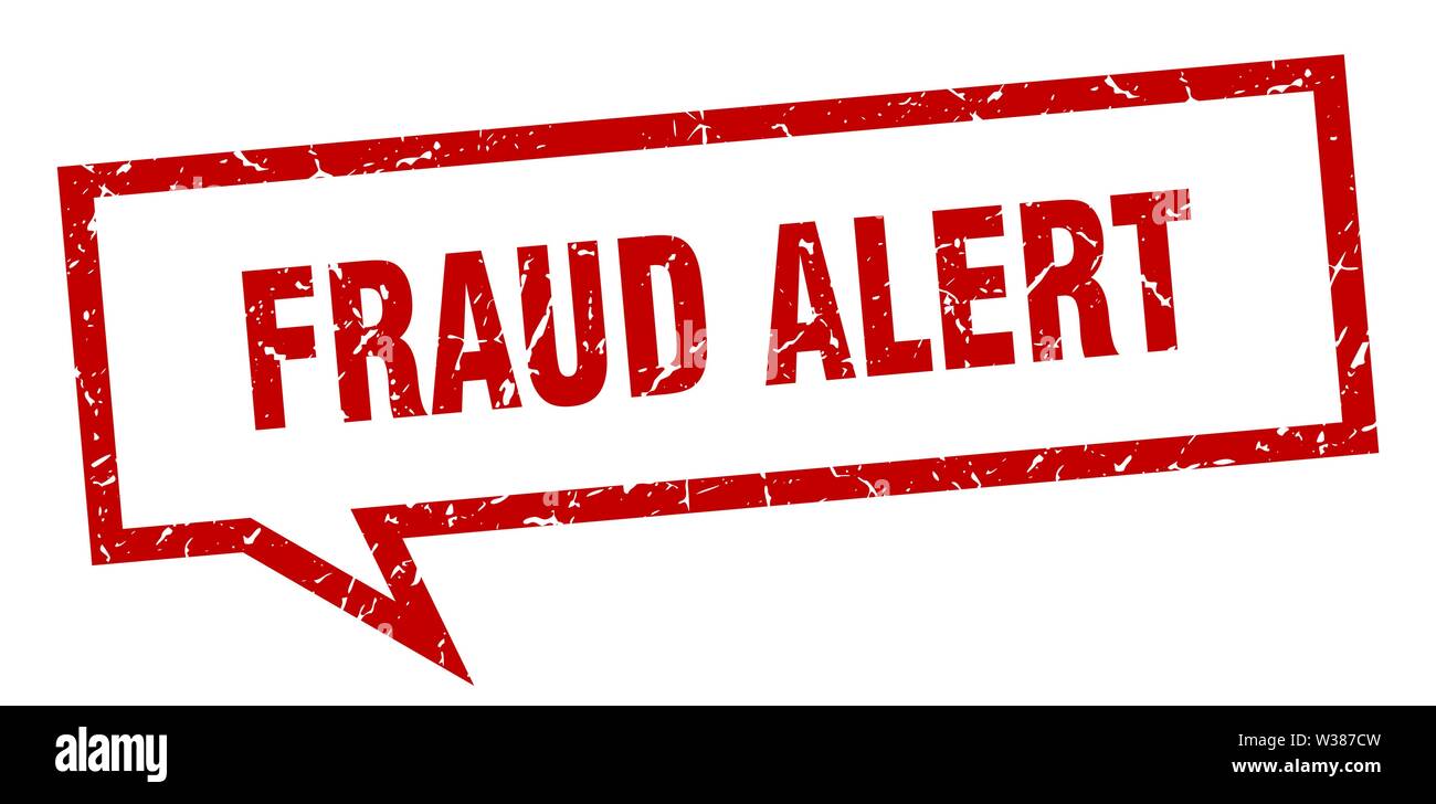 fraud alert sign. fraud alert square speech bubble. fraud alert Stock ...