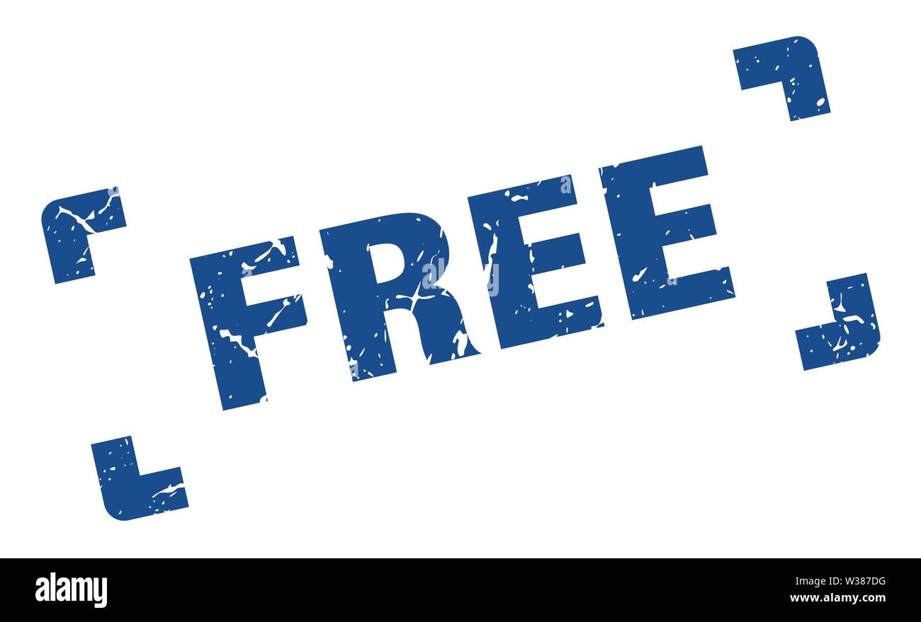 free stamp. free square grunge sign. free Stock Vector Image & Art - Alamy