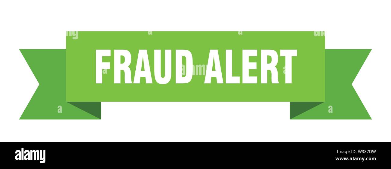 fraud alert ribbon. fraud alert isolated sign. fraud alert banner Stock ...