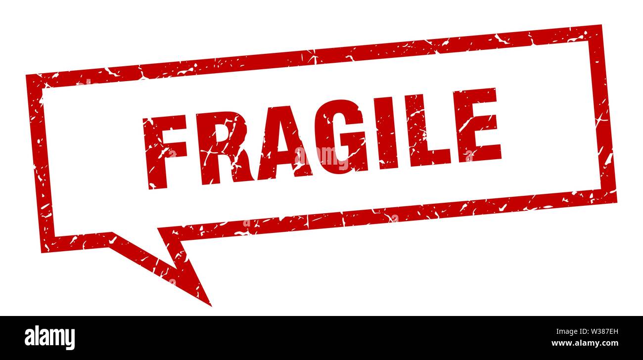 fragile sign. fragile square speech bubble. fragile Stock Vector Image ...