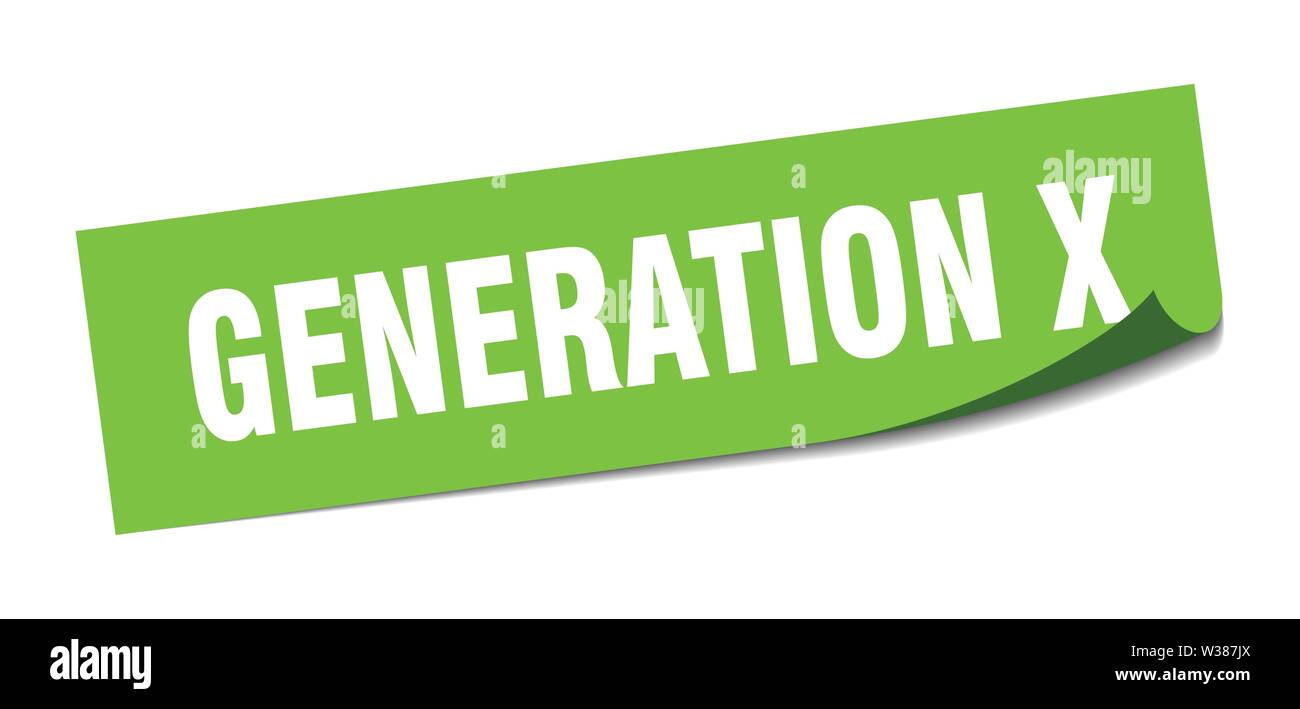 generation x sticker. generation x square isolated sign. generation x ...