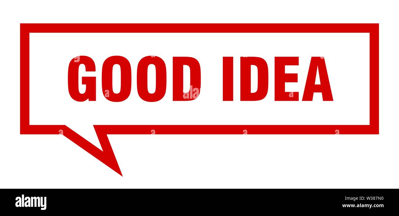 good idea sign. good idea square speech bubble. good idea Stock Vector ...