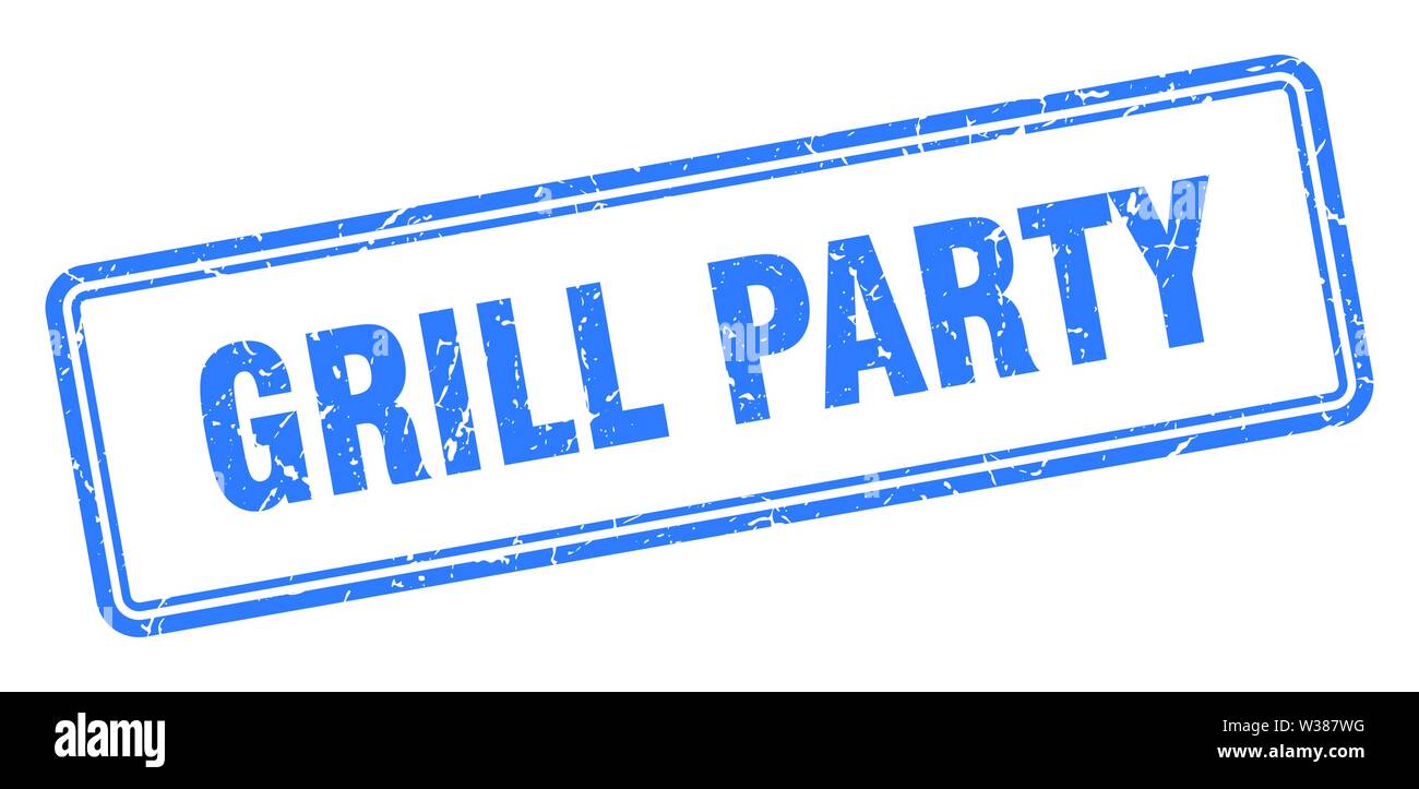 grill party stamp. grill party square grunge sign. grill party Stock ...