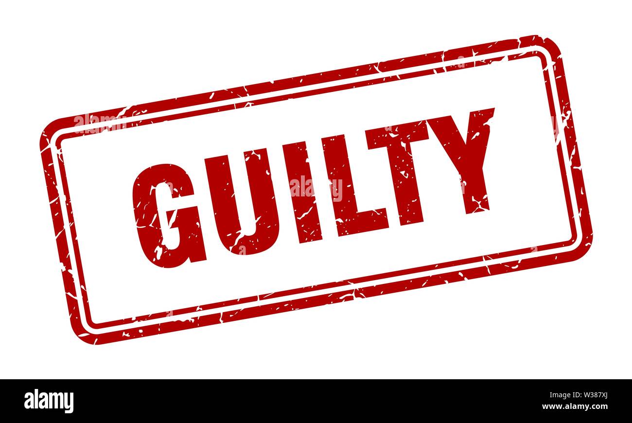 guilty stamp. guilty square grunge sign. guilty Stock Vector Image ...