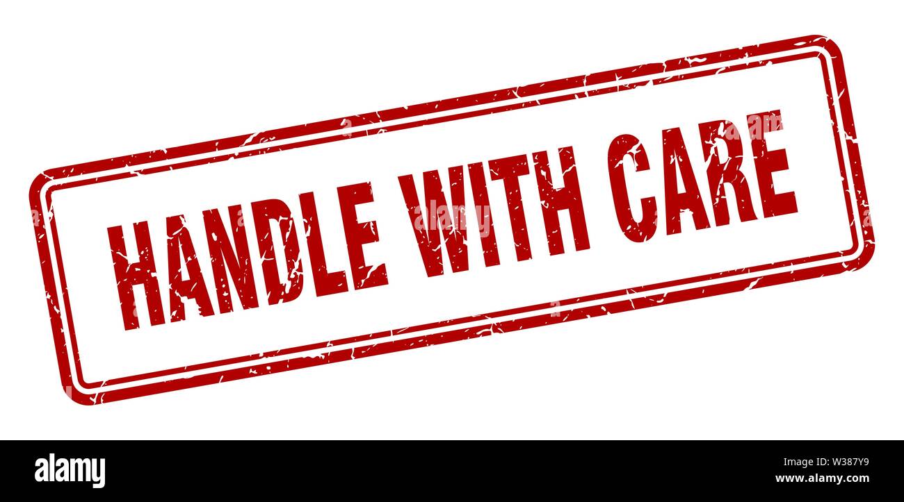 handle with care stamp. handle with care square grunge sign. handle ...